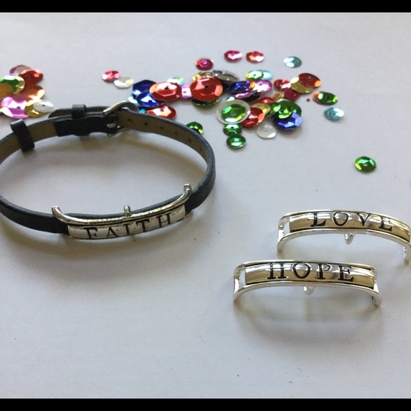 Jewelry | Interchangeable Bracelet Words Faith Love Hope | Poshmark